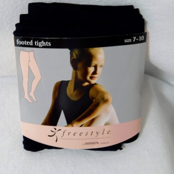 Danskin | Accessories | Danskin Girls Freestyle Footed Tights Size 7 ...